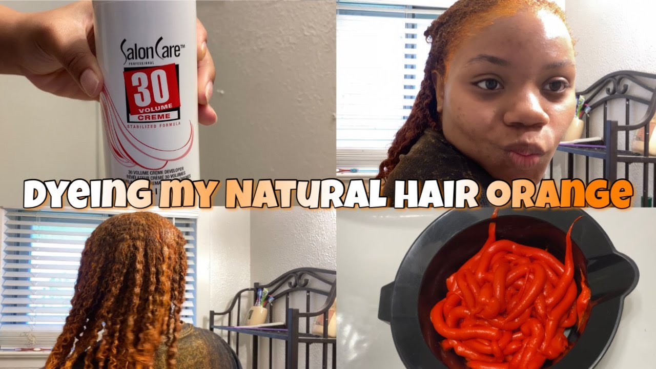 DYEING MY NATURAL HAIR ORANGE| NO BLEACH (Loreal Hicolor) - YouTube