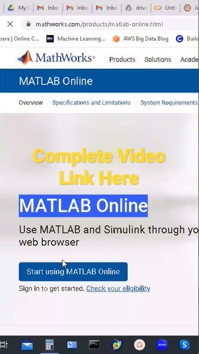 Use Matlab Online - YouTube