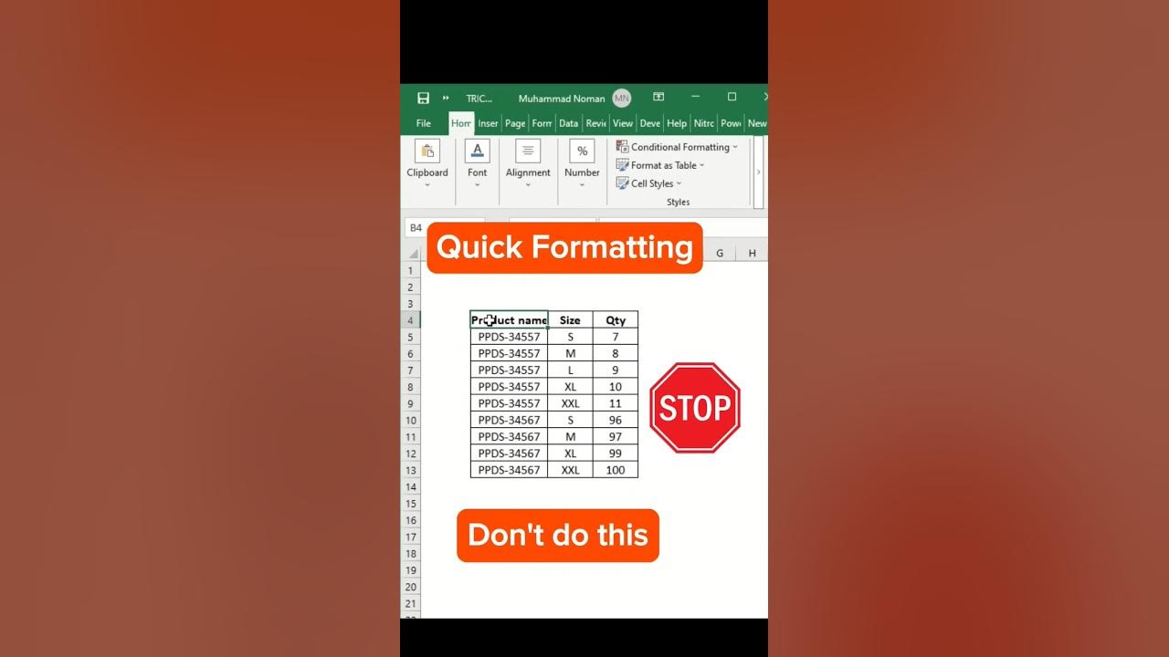 Easy Formatting Excel Exceltips Exceltricks Exceltutorial Usa Msexcel Shorts Excelshorts
