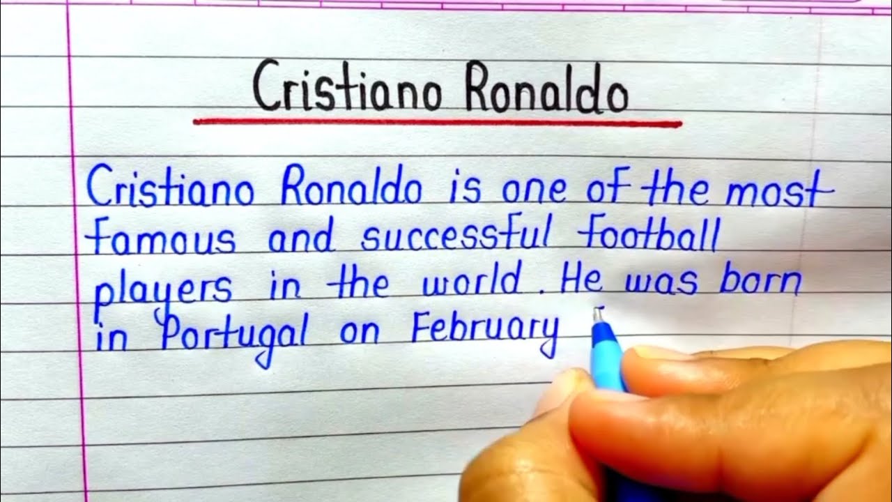 Essay on Cristiano Ronaldo | Essay writing for kids | Basic Grammar ...