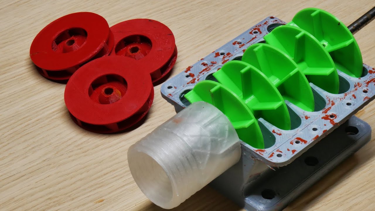 3D Printed MULTISTAGE Water Pump (Part 1) - YouTube