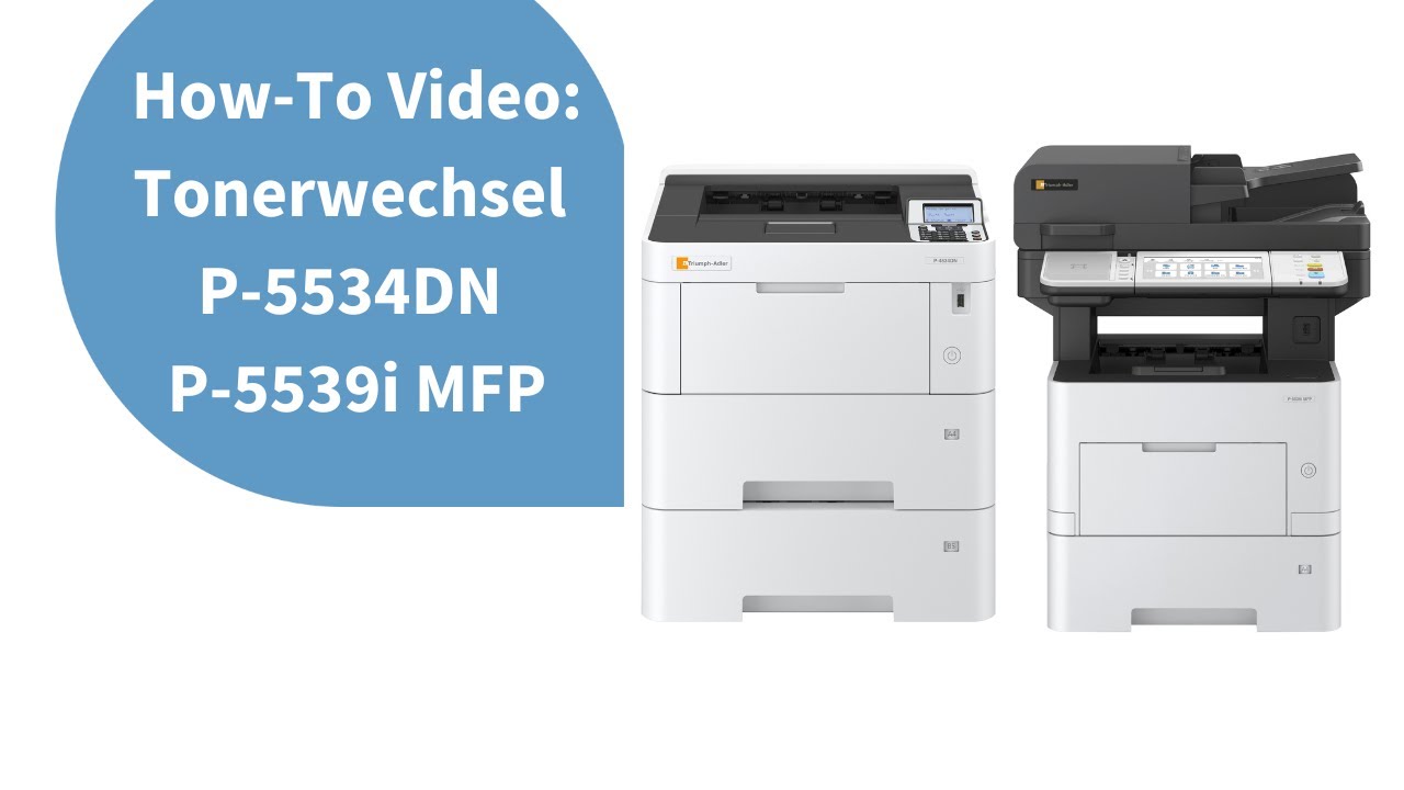 How-to: Toner wechseln am TA Drucker P-5534DN oder Multifunktionsdrucker P-5539i MFP - YouTube