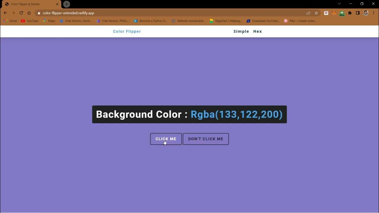 Entended Project 1 - Color Flipper | Learn JS with JavaScript Projects - YouTube