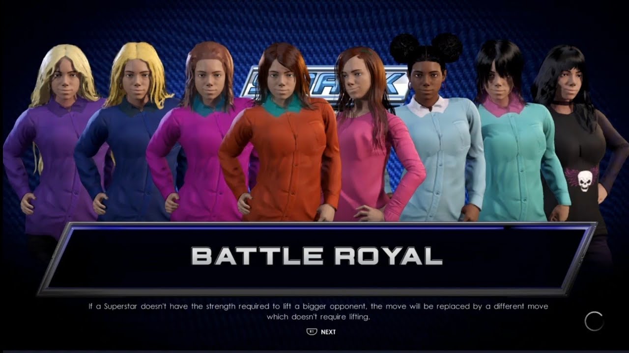 WWE 2K22 CAWS 8-Woman Battle Royal Match 77 - YouTube