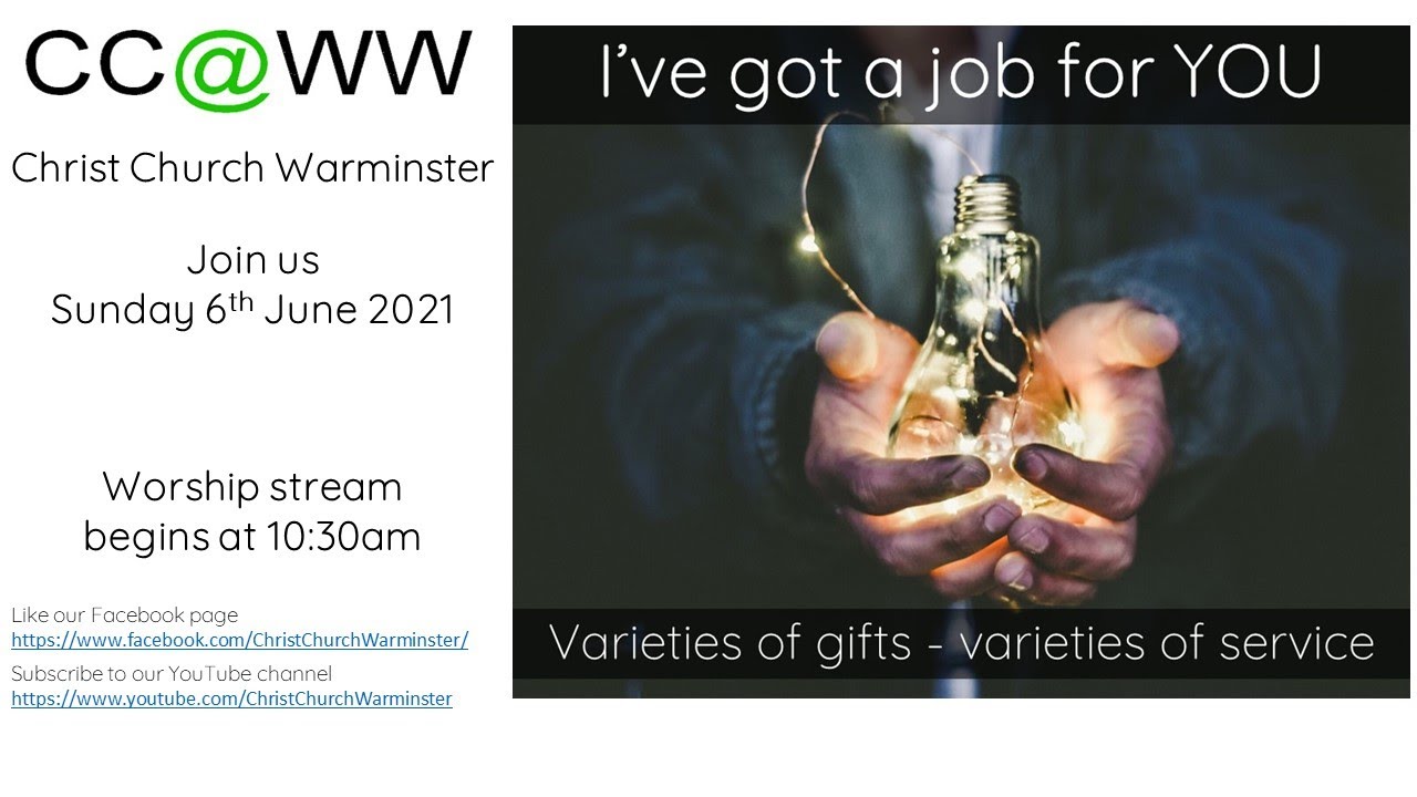 Christ Church Warminster Sunday Worship 6th June 2021 - YouTube