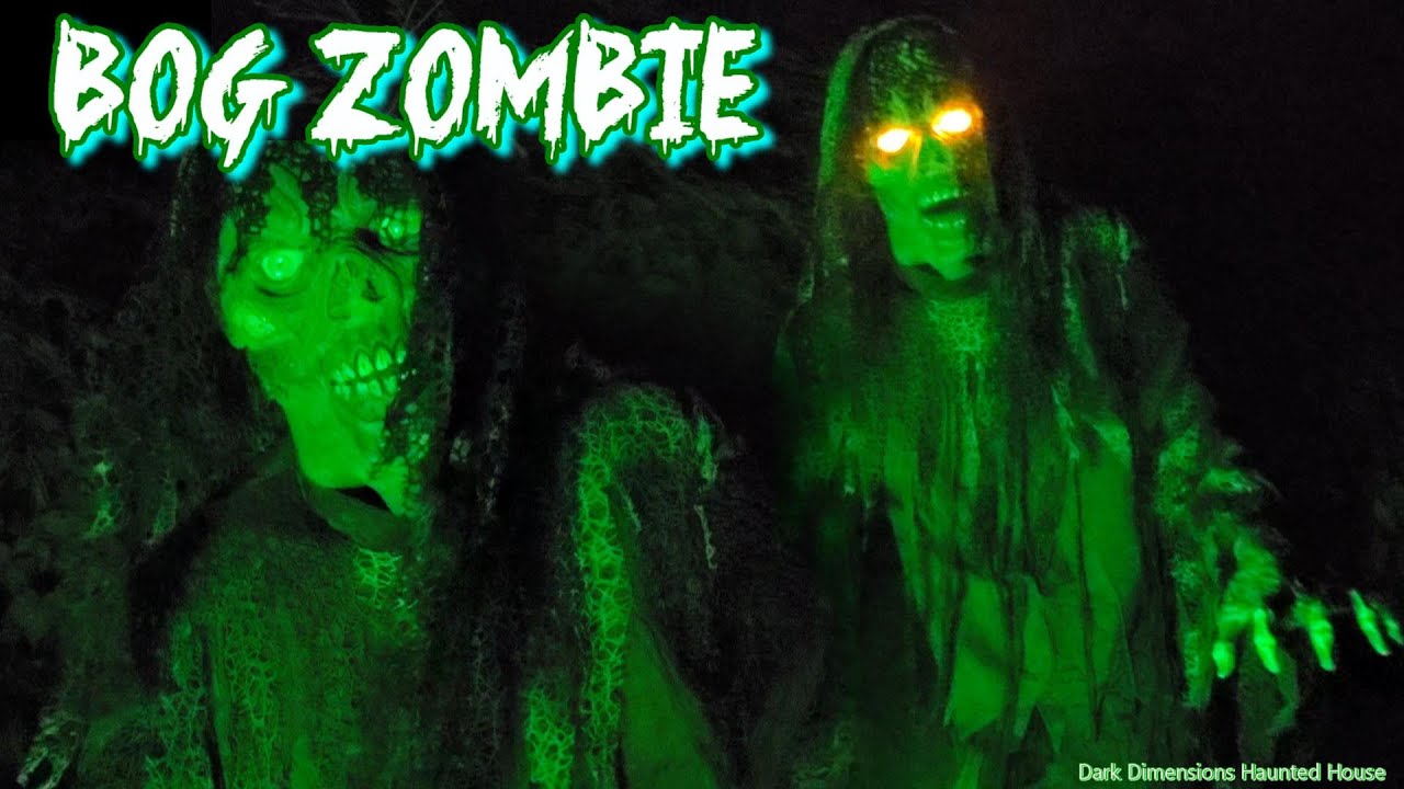 Bog Zombie Spirit Halloween Animatronic Demo With & Without LED Eyes ...