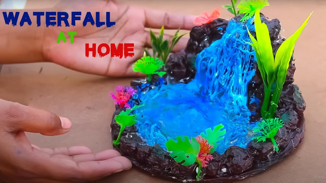 How to make waterfall at home | Super easy water fountain | DIY ...
