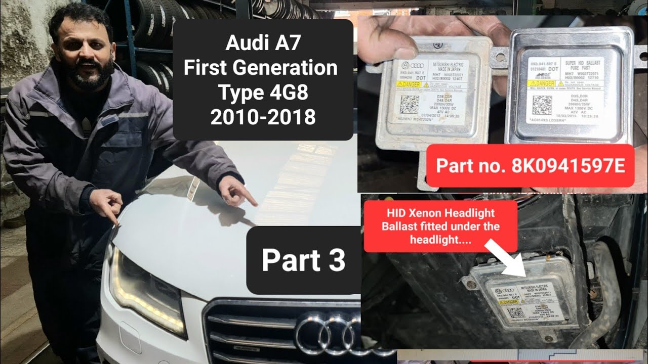 how to | Audi A7 Headlight Ballast Replacement #hidlights - YouTube