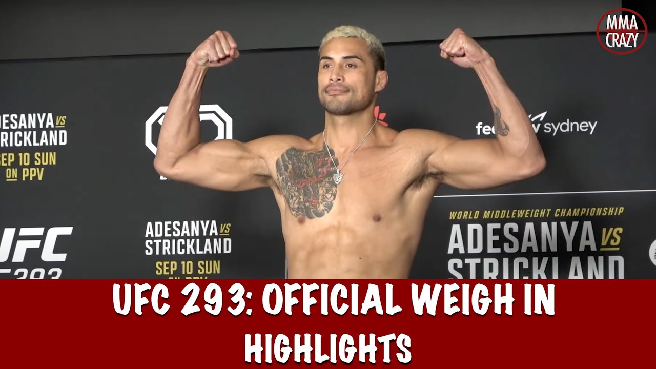 Full UFC 293 Official Weigh in Highlights - YouTube