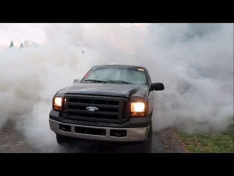 6.0 POWERSTROKE DOES CRAZY BURNOUT! - YouTube