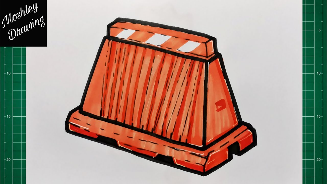 How to Draw a Water Filled Barrier - YouTube