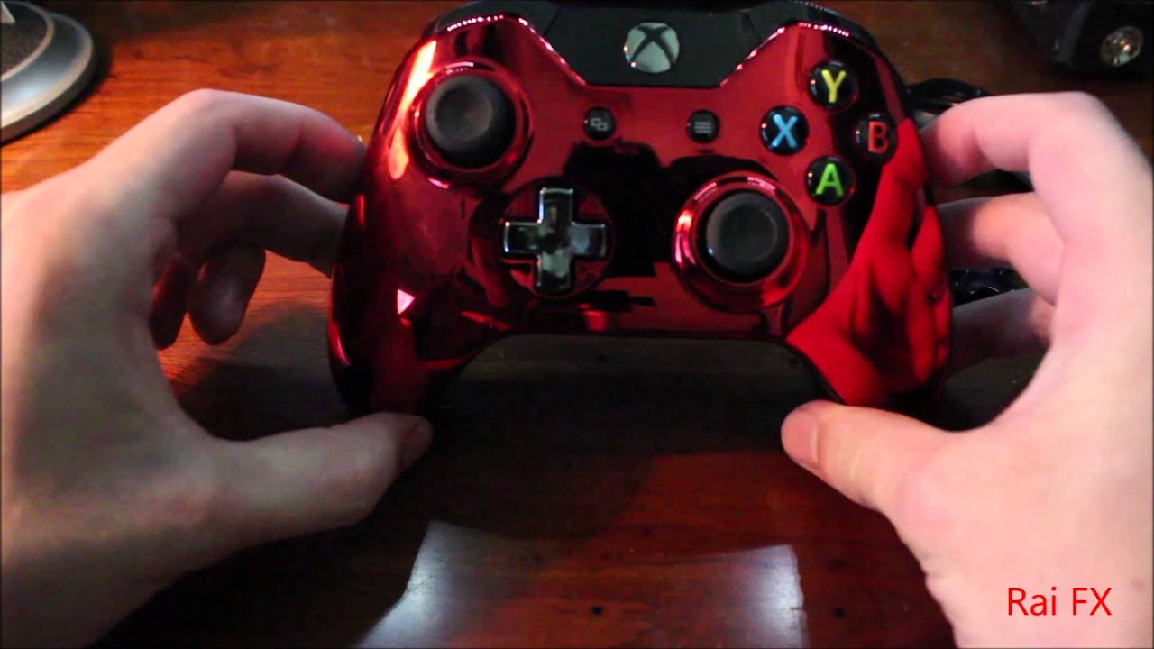 Xbox One Controller Red Chrome Shell and Chrome D-Pad Mod - YouTube