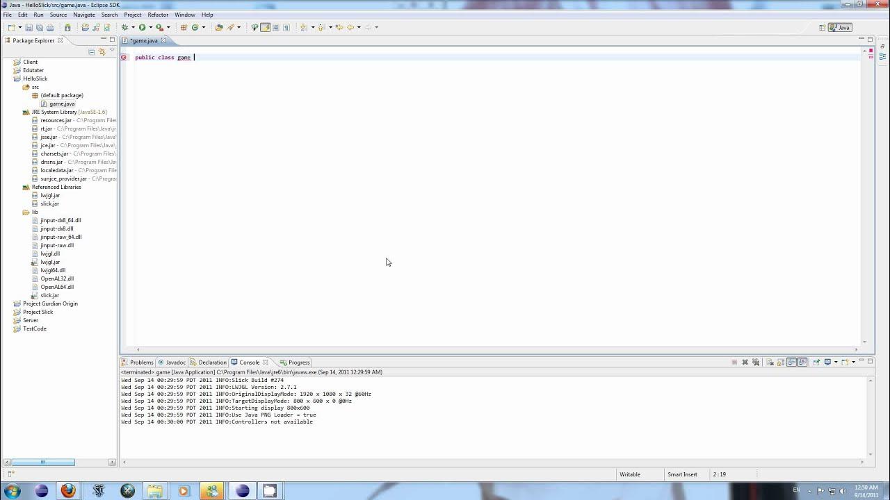 Java遊戲製作: Java Game Programming with Slick2D - 1 - YouTube