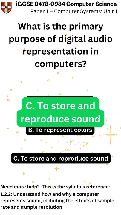 iGCSE Computer Science 0478 0984 Paper 1 Unit 1 q044 v1 - YouTube