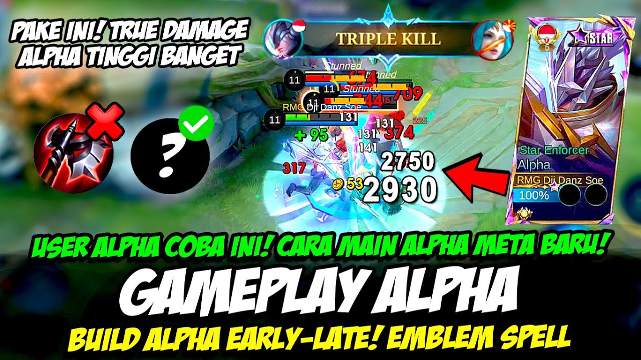 TIPS ALPHA TRUE DAMAGE TERBARU + CARA MAIN ALPHA TOP GLOBAL BUILD ALPHA ...