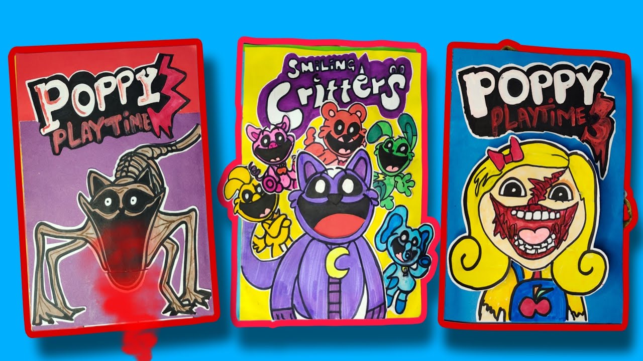 DIY 😱 POPPY PLAYTIME CHAPTER 3 🐱💀😈GAME BOOK COLLECTION 🐶😱 Game Book ...