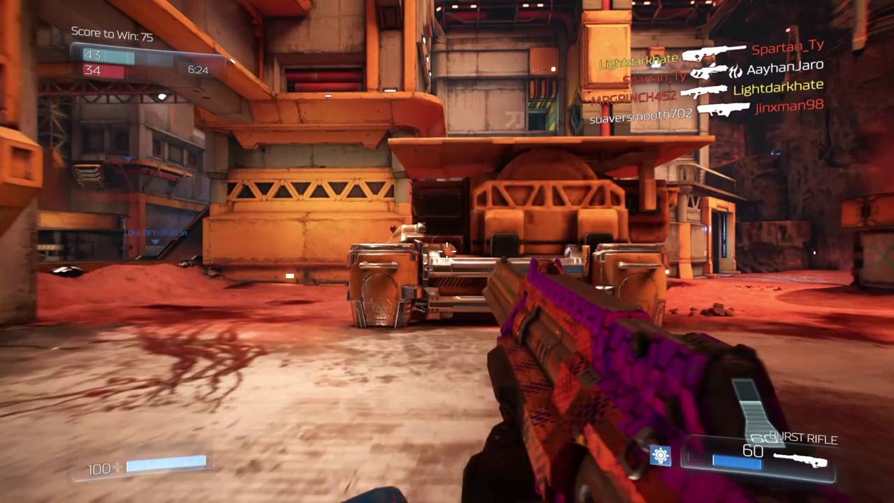 DOOM Burst rifle Harvester Multiplayer Gameplay - YouTube