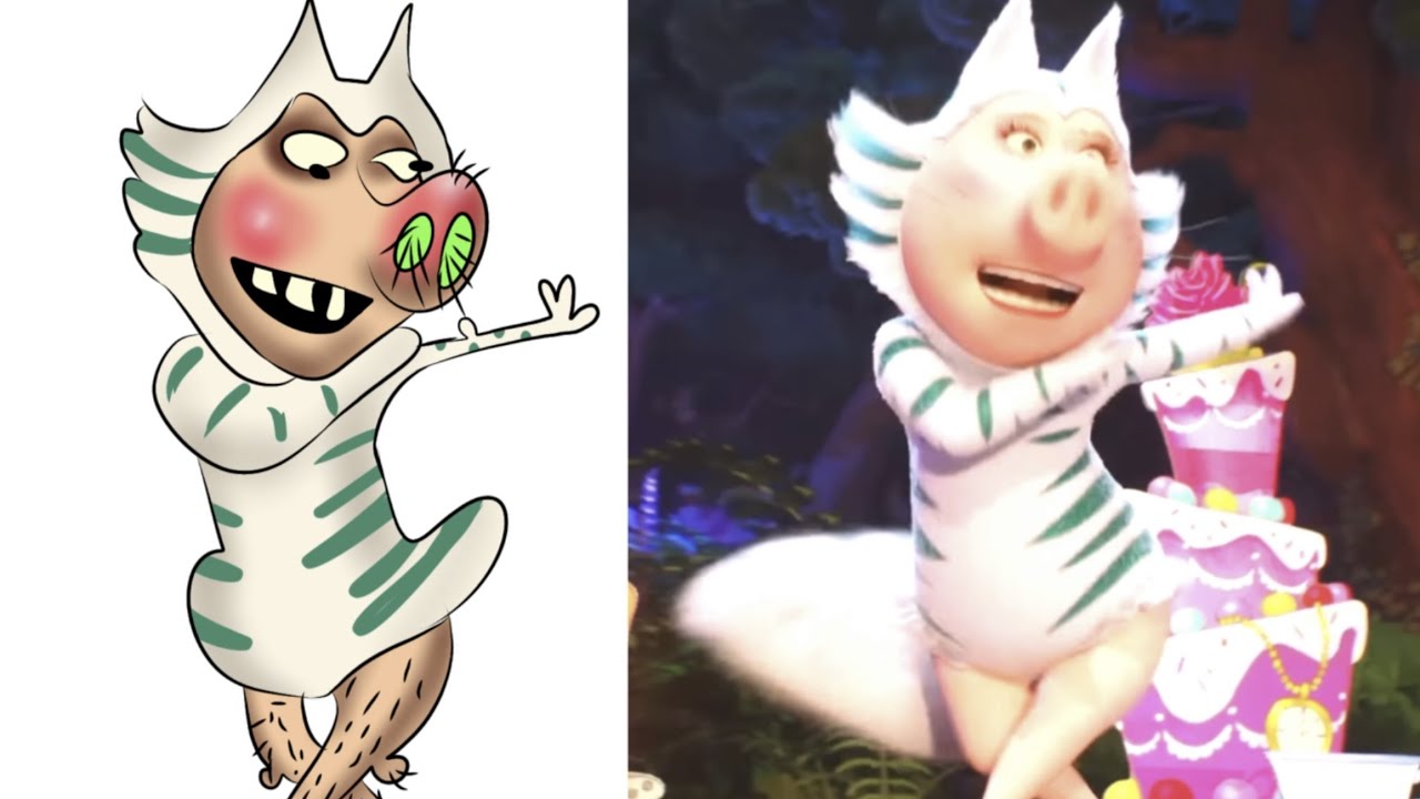 sing audition scene sing 2016 Drawing meme - sing cartoon tune drawing ...