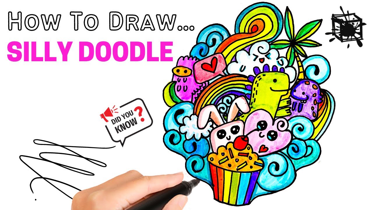 HOW TO DRAW A FUN & EASY DOODLE SKETCH #1 | packed with FUN FACTS - YouTube