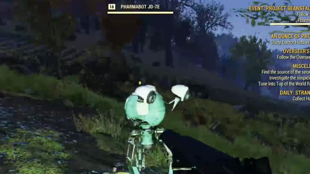 Fallout 76 25th Anniversary Day 41 - Protect Pharmabot JD 7E - YouTube