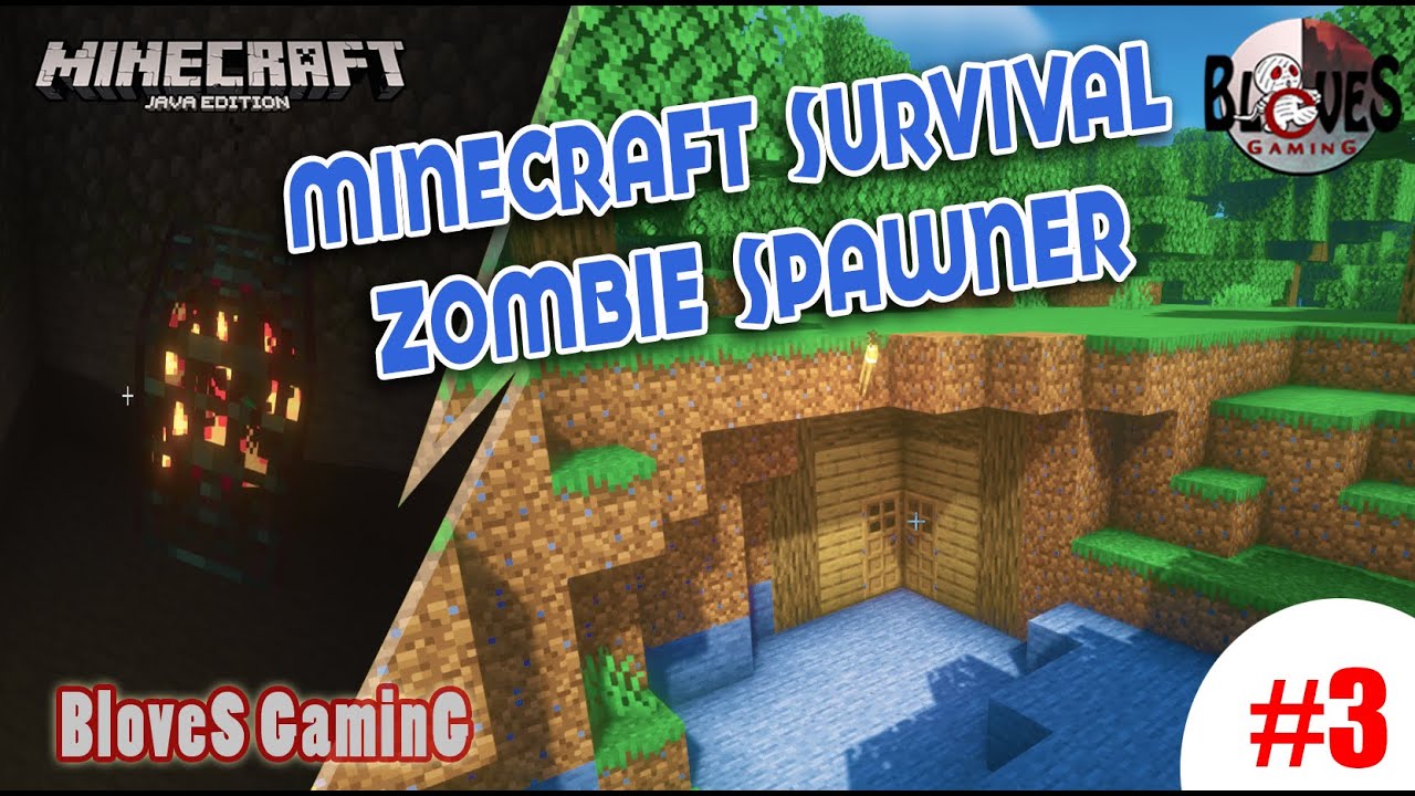 Minecraft Easy Zombie Mob Spawner Xp Farm Tutorial 1 19 2 Minecraft Survival Zombie Spawner