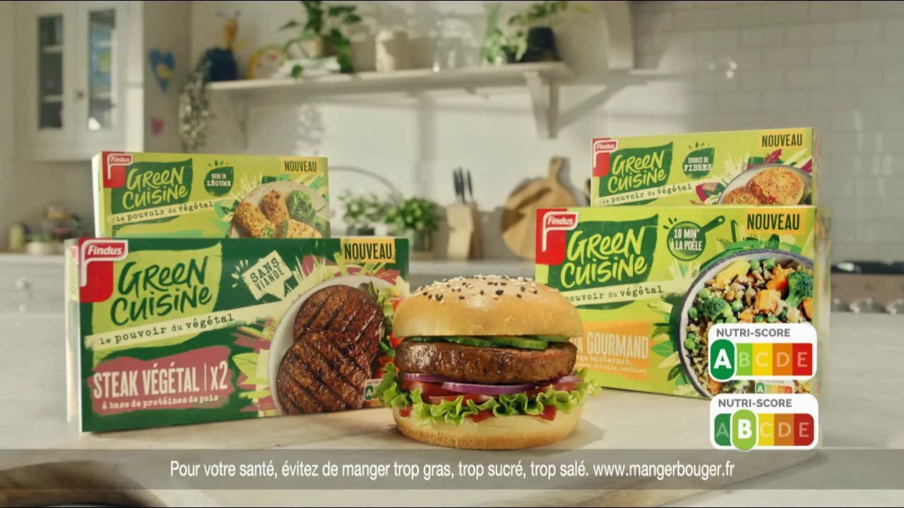 Steak Végétal Findus green cuisine "heureusement il y a Findus !" Pub ...