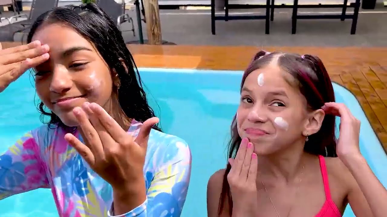 Rafinha e Jessica Aprendem Regras de Seguranca e Bom Comportamento na Piscina com Amigos Funny ...