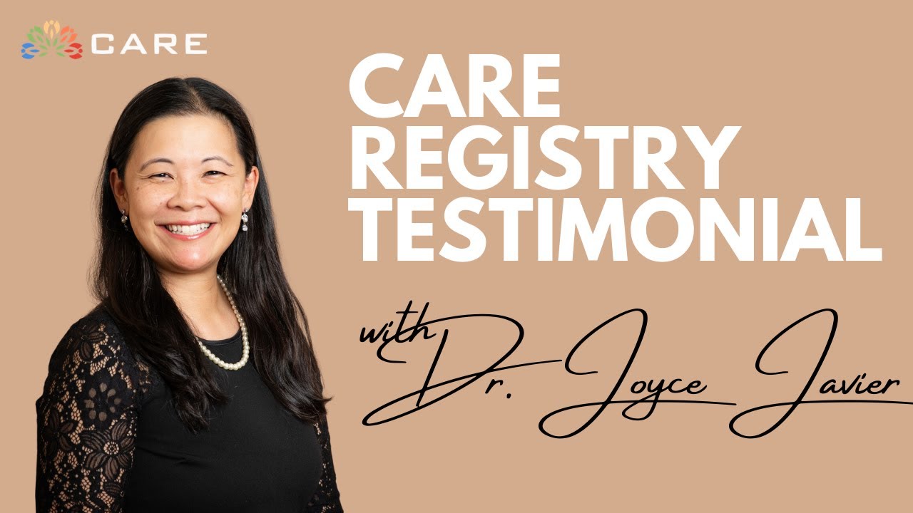 CARE Registry Testimonial from Dr. Joyce Javier - YouTube