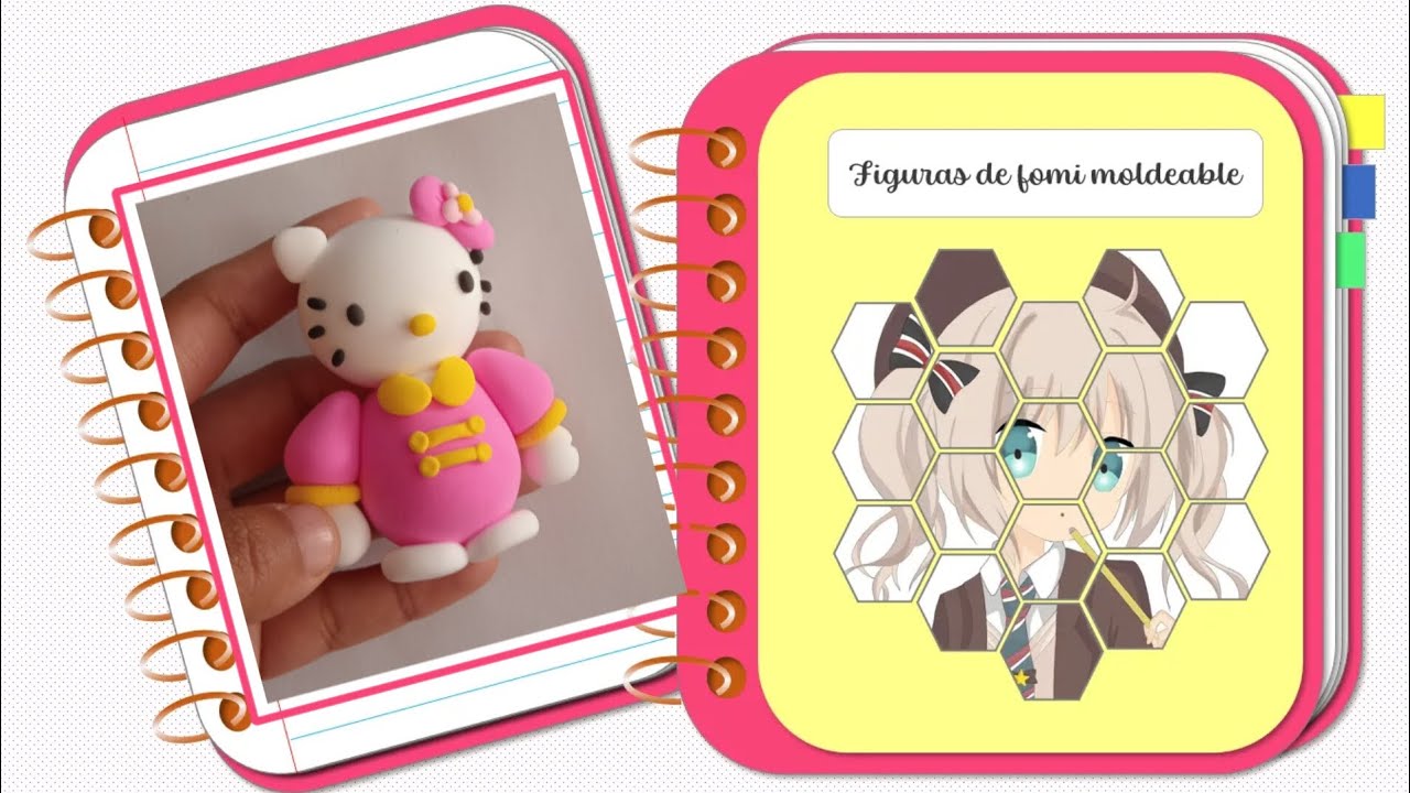 como hacer una hello kitty de fomi moldeable - YouTube