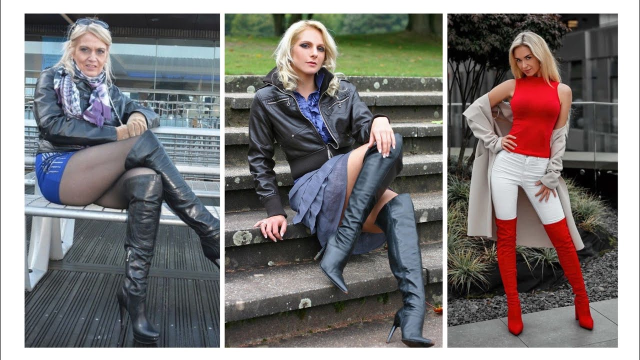 Classical and fabulous leather long thigh high heels boots |long shoes ...