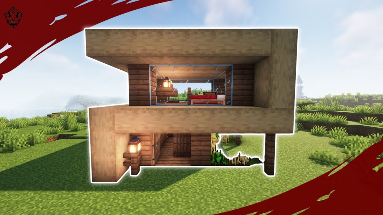 Tutorial Cara Buat Rumah Kayu Modern Di Minecraft - YouTube