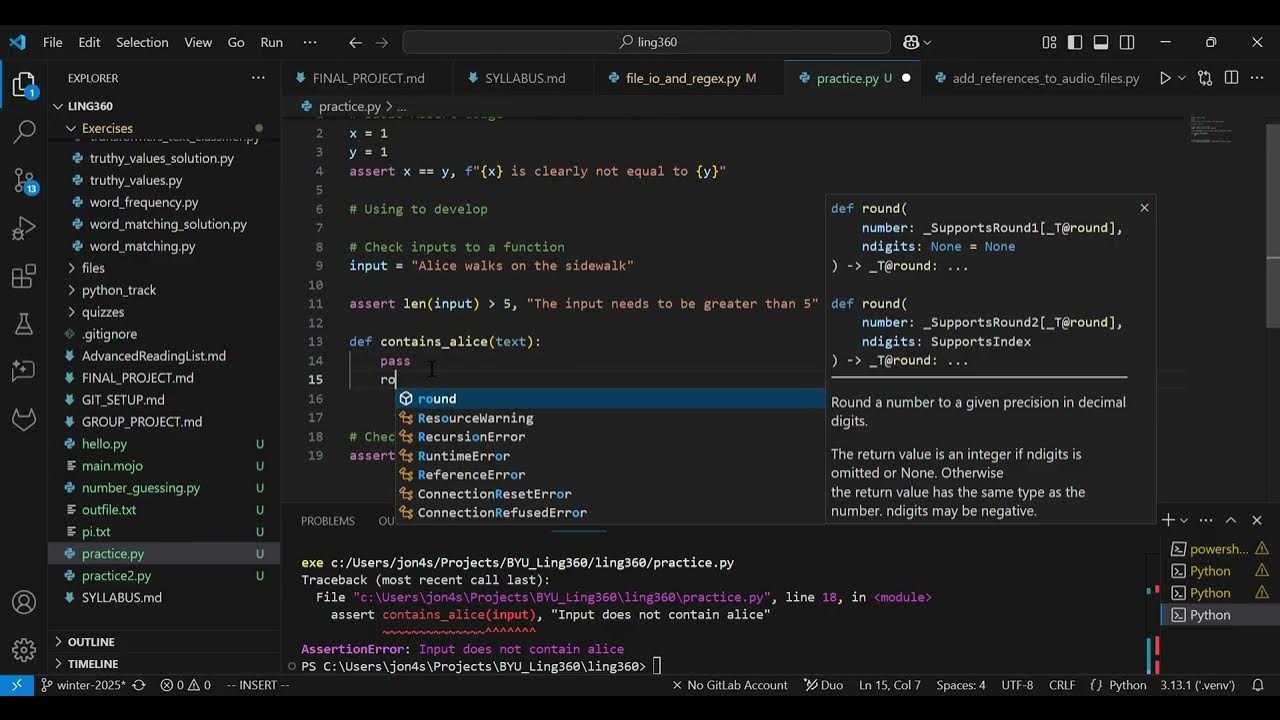 Assert Statement - YouTube