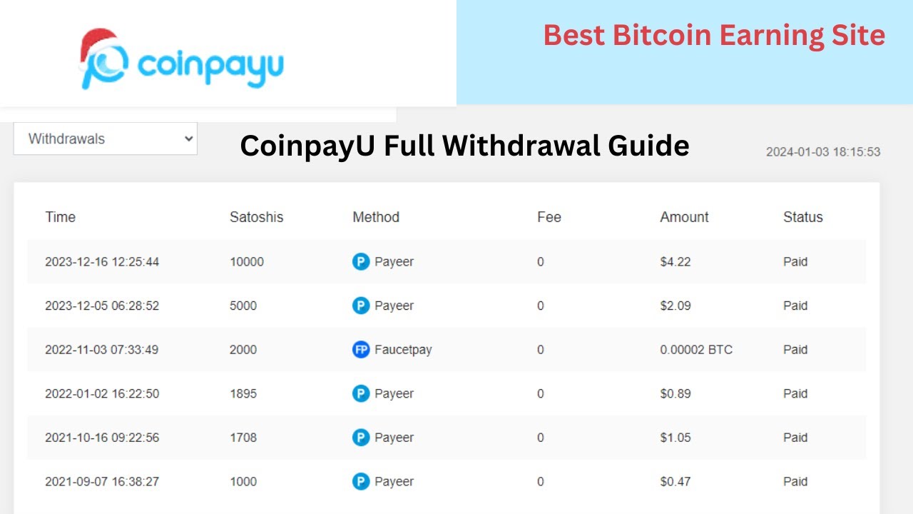 CoinpayU withdrawal & payment proof tutorial - YouTube