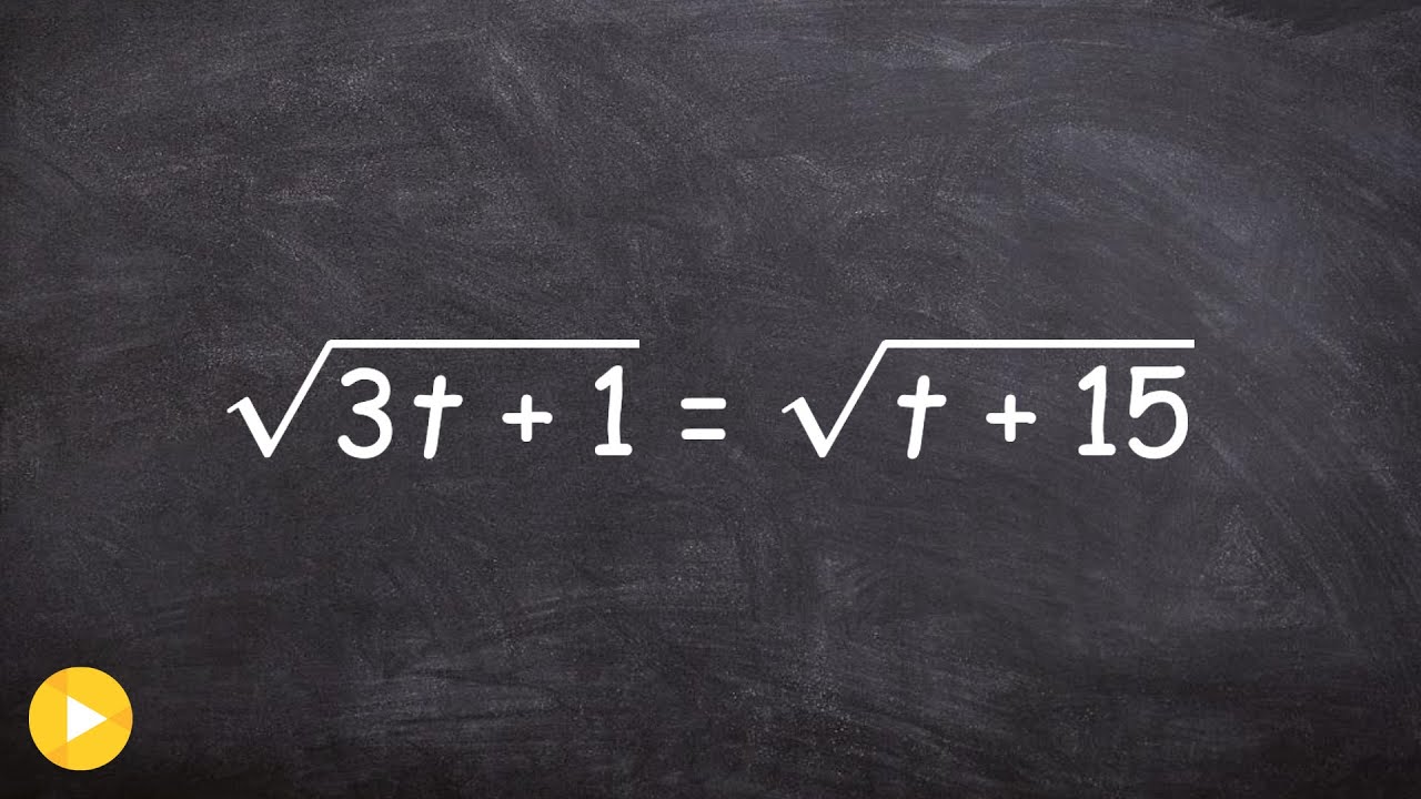 Learn How To Square Both Side Of An Equation To Solve With Square Roots