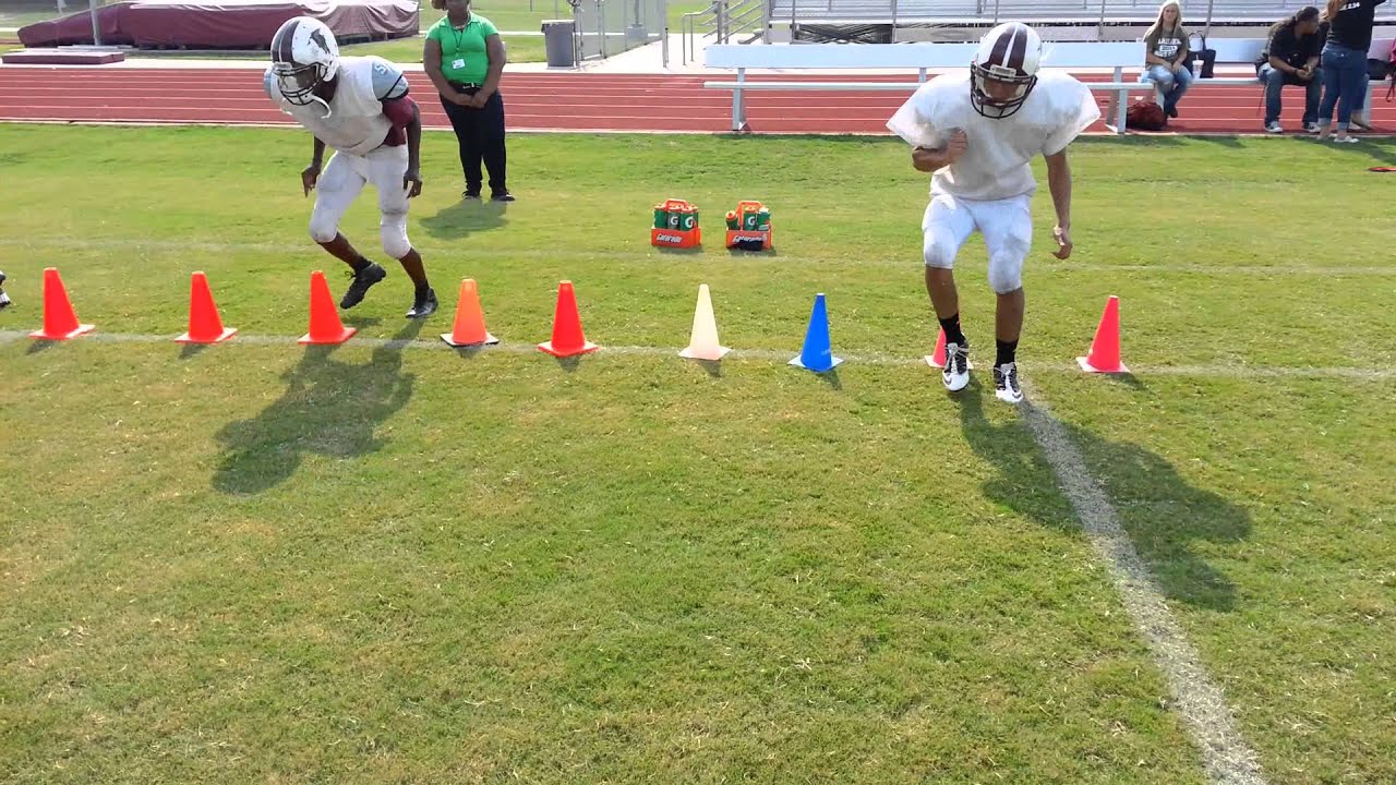Northbrook football defensive back drills - YouTube
