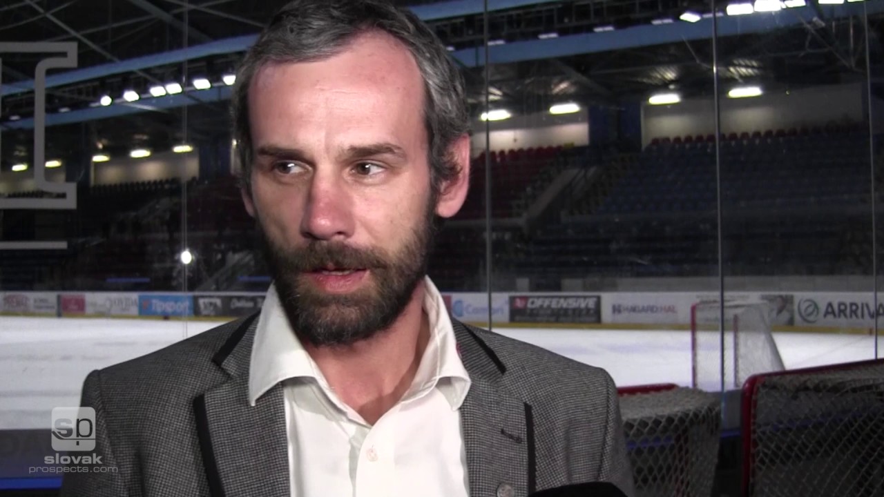 Marcel Hanzal v rozhovore po IV. zápase série Nitra – Trenčín - YouTube