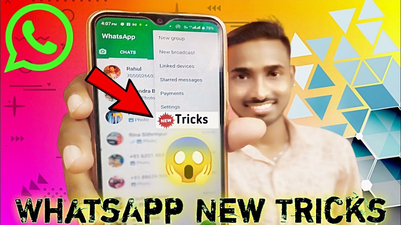 Dhasu Whatsaap Tricks 🔥🔥 ll 4 hidden whatsaap tricks must try 😲😲 - YouTube