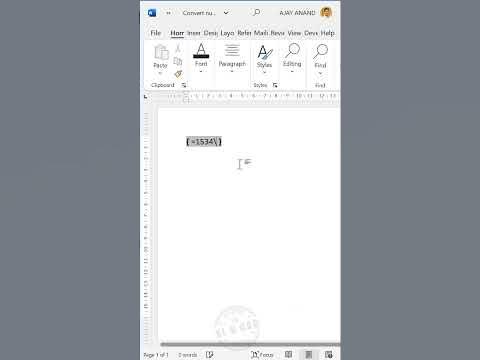 Convert Numbers into English Words using Microsoft Word - YouTube