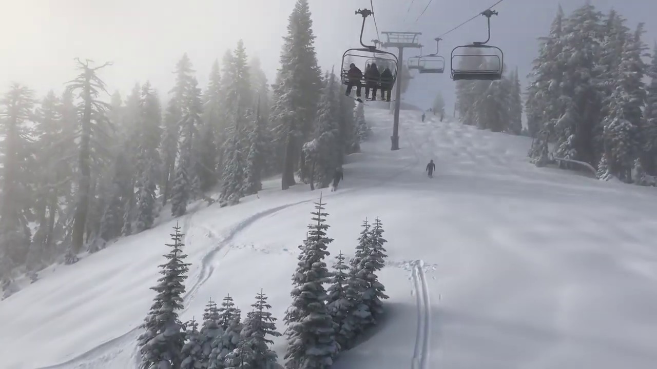 POW! Heavy snow blankets Donner Summit, CA - YouTube