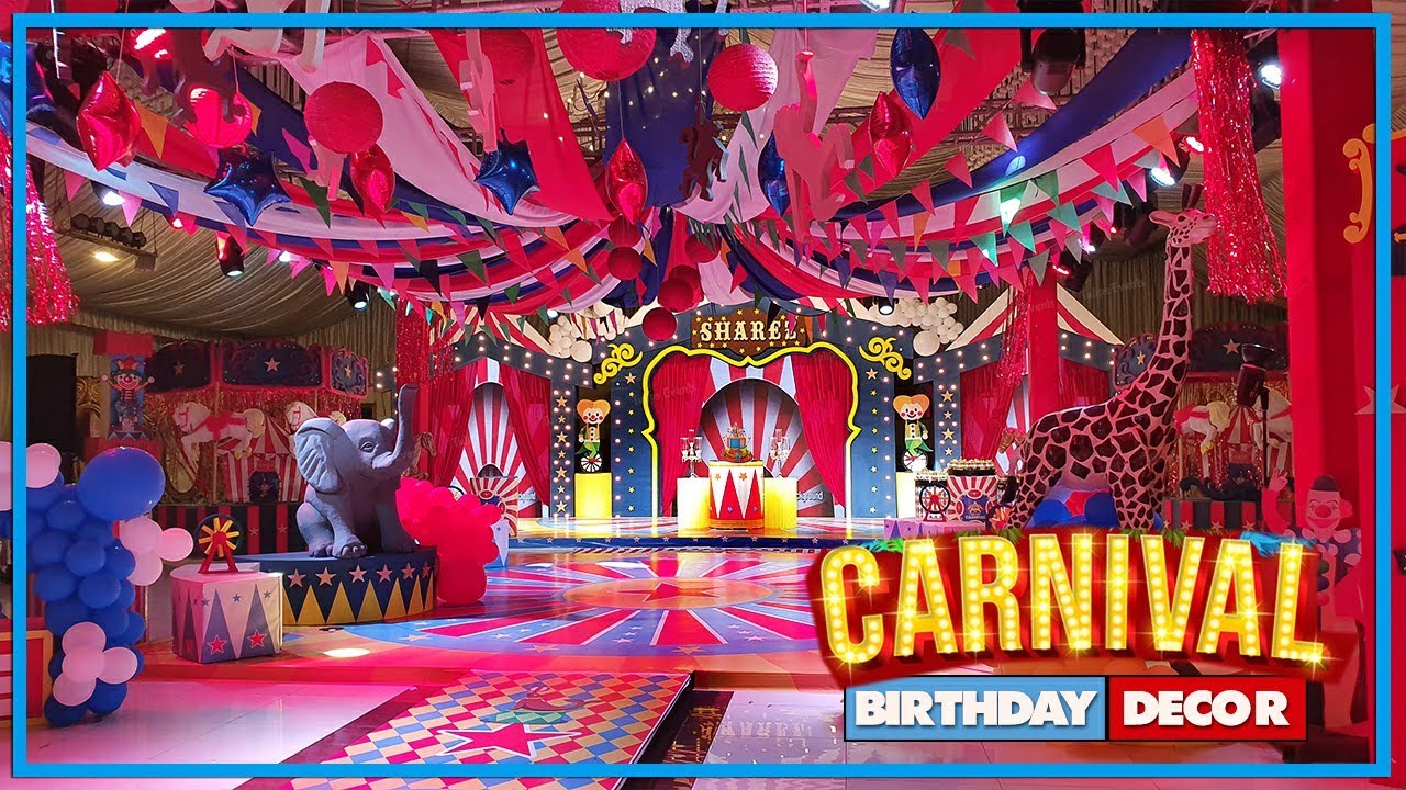 Grand Carnival Theme birthday decoration | Circus Theme 1st Birthday ...