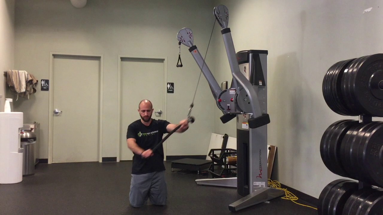 Tall-Kneeling Cable Chop - YouTube