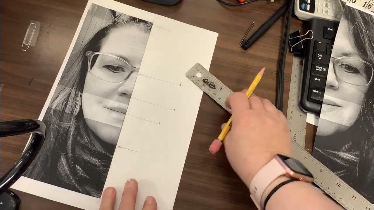 6th grade self-portrait. Drawing half the face. Video 1 - YouTube