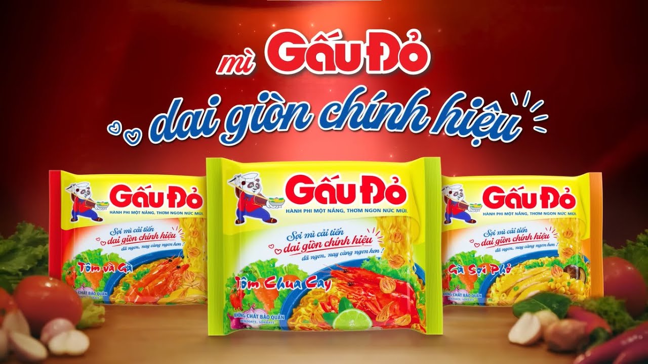 MÌ GẤU ĐỎ - SỢI MÌ CẢI TIẾN, DAI GIÒN CHÍNH HIỆU - N - 30s - YouTube