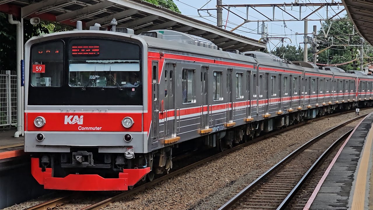 [4K] Stasiun Lenteng Agung: Kompilasi KRL JR 205 Rheostatik, VVVF, TM ...