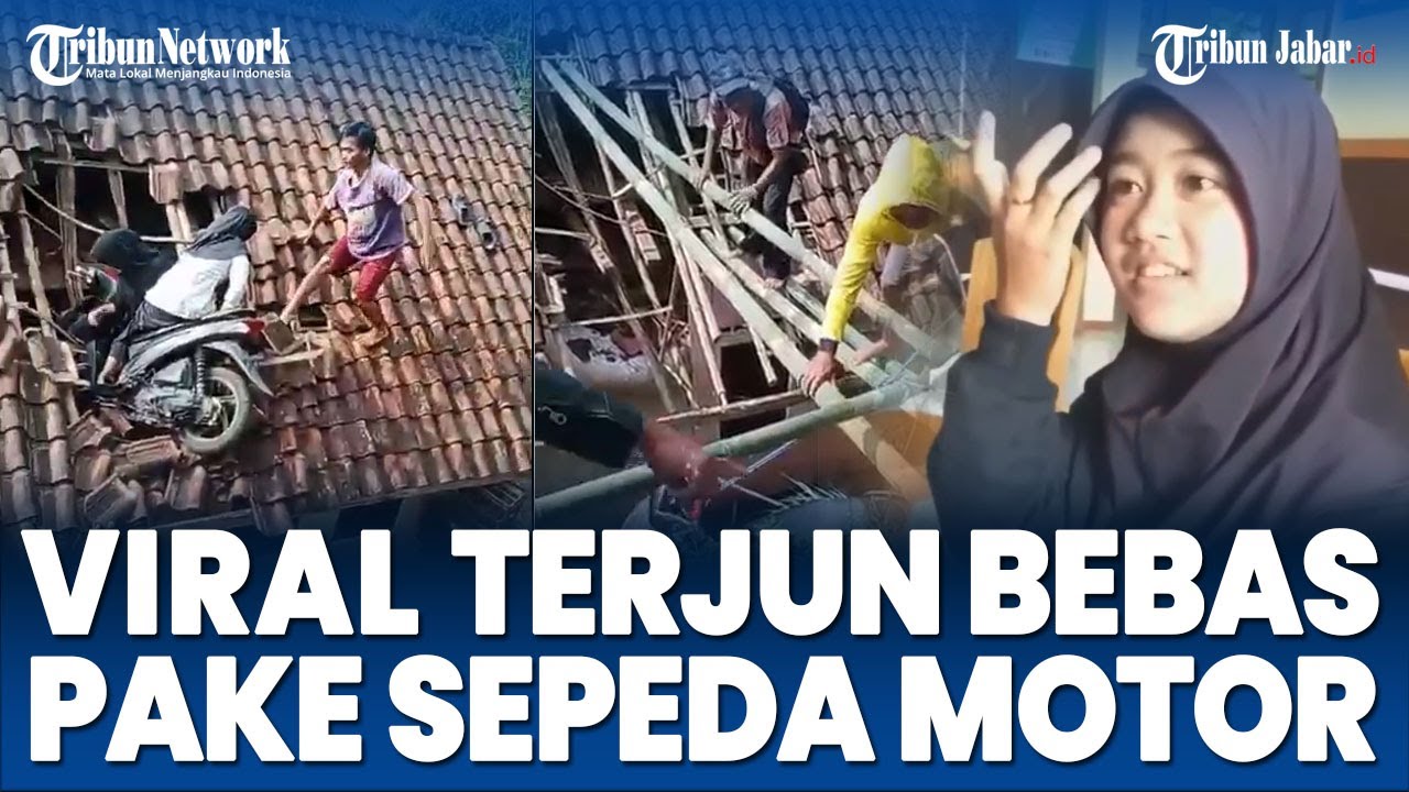 Proses evakuasi, Sepeda Motor Terbang Hantam Atap Genting Rumah Warga ...