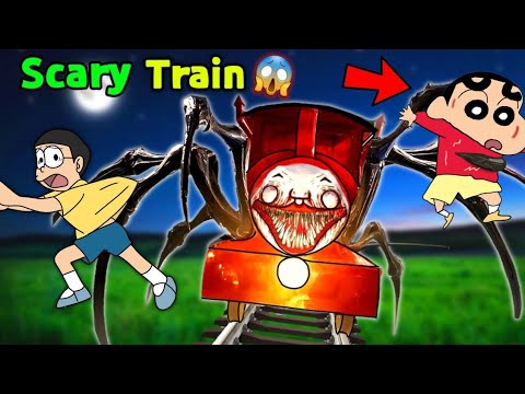 Shinchan Killed Monster Train 😱 || 😂 Funny Game Choo Choo Charles