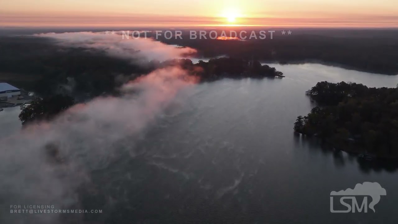 10-22-2022 Lake Martin Alabama - Time Lapse of Lake Fog at Sunrise ...