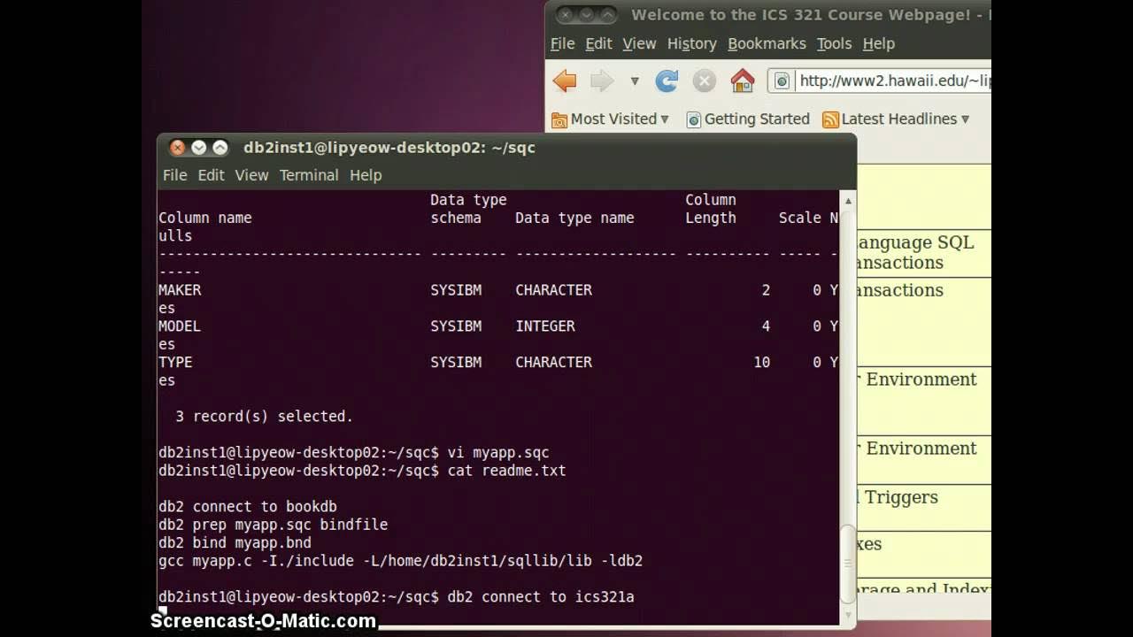 Compiling and Running an Embedded SQL in C program - YouTube