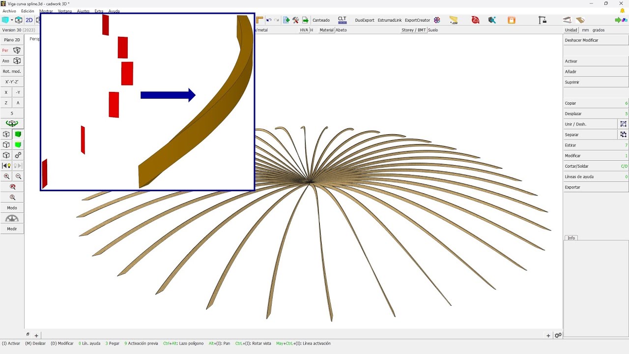 VIDEO DE LA SEMANA: Añadir viga con varios planos de curvatura - YouTube