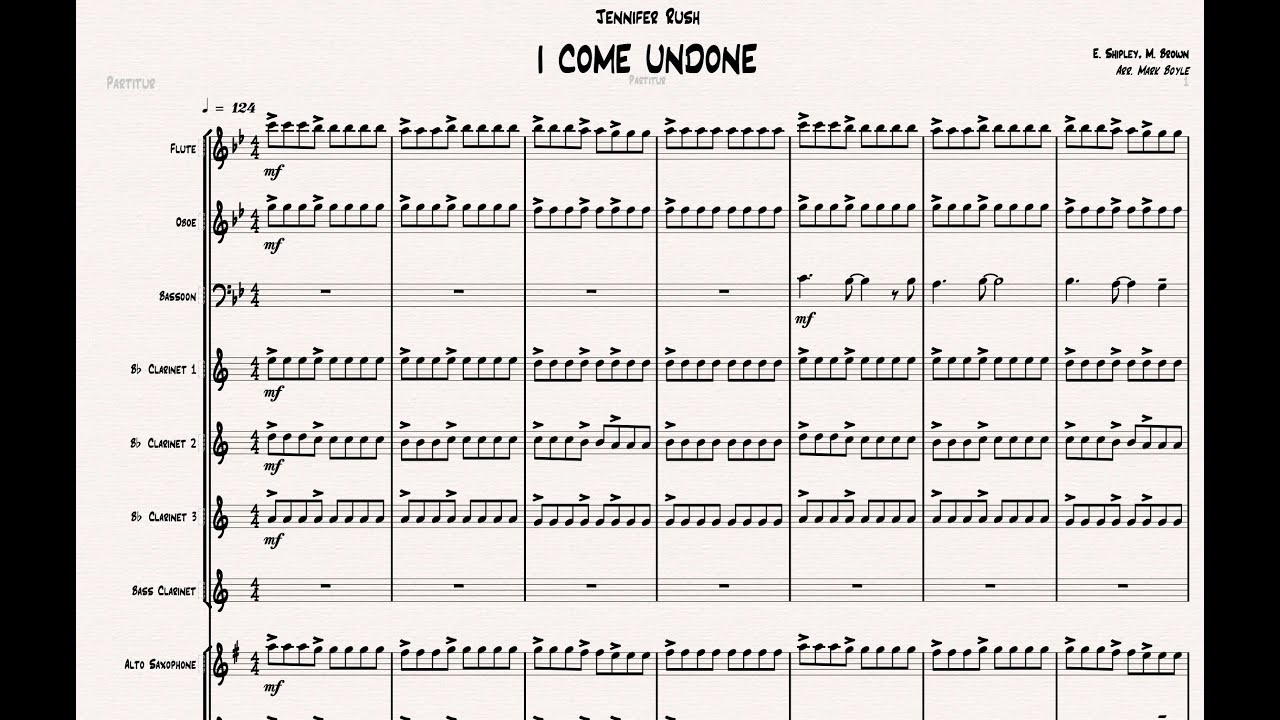 Jennifer Rush - I come undone for Concert Band - YouTube